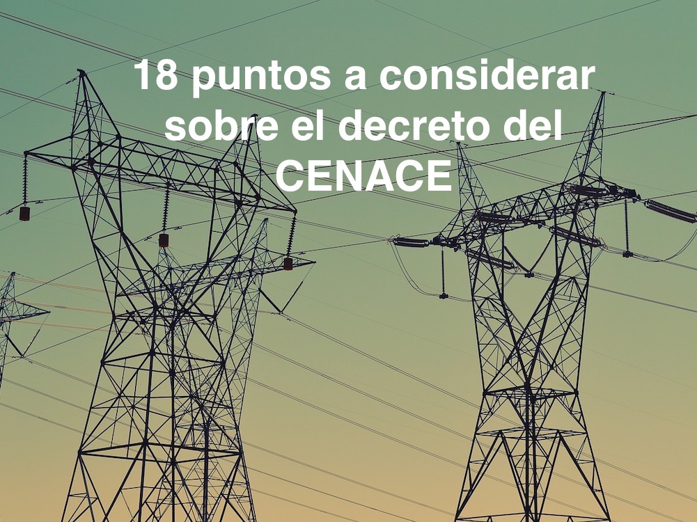 18 puntos a considerar sobre el acuerdo del CENACE